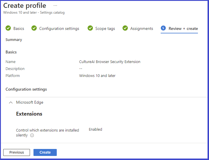 Installing the Edge Extension