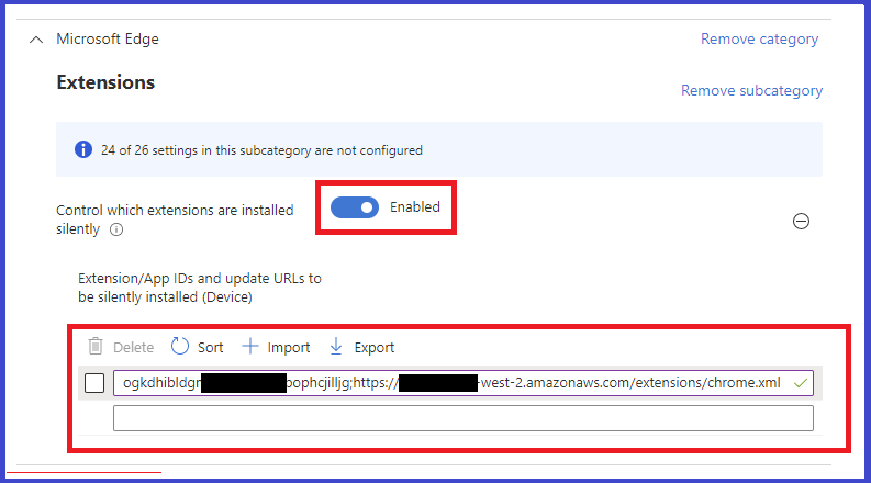Installing the Edge Extension