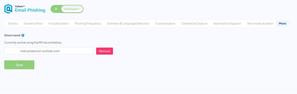 Setting Up Direct Send for Simulated Phishing Emails in Office365