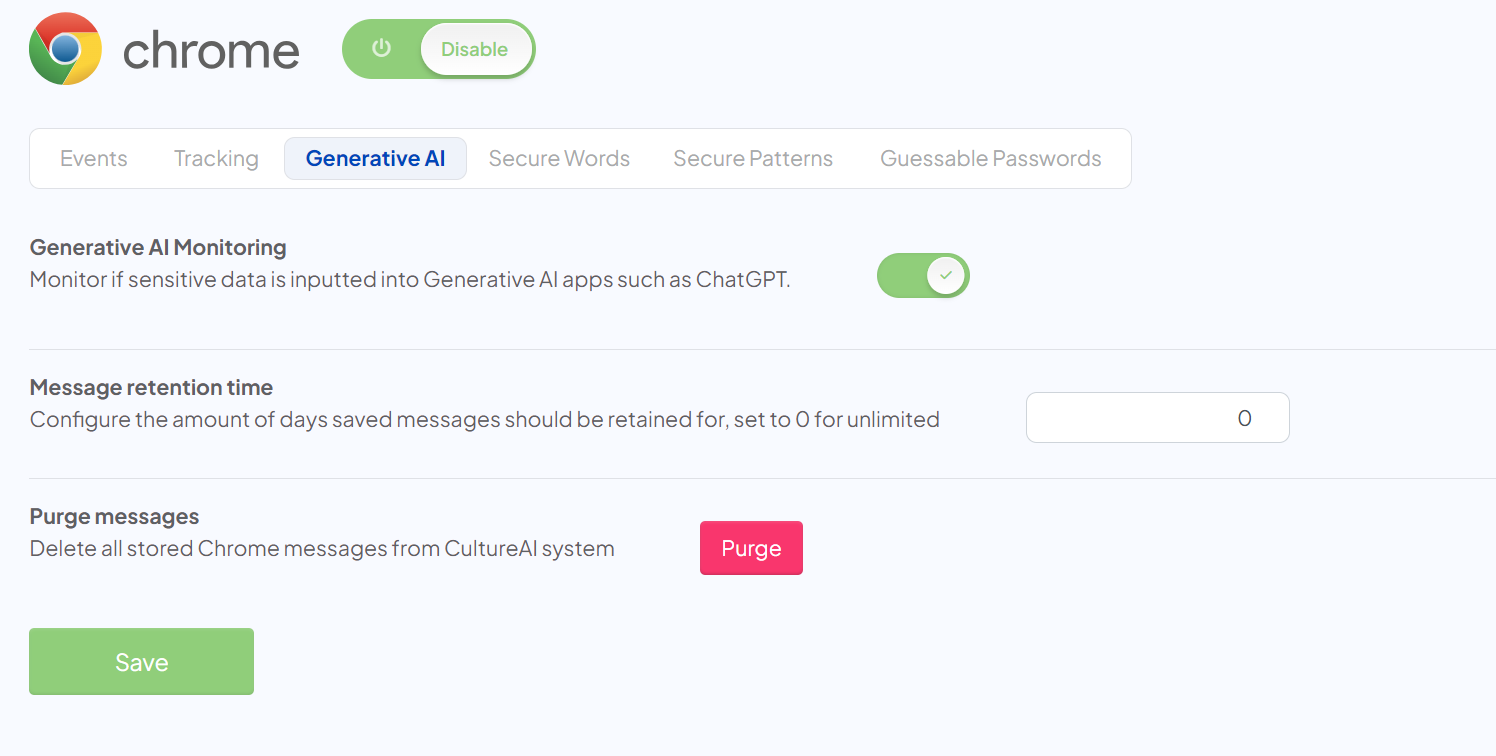 Monitoring PII in Generative AI applications