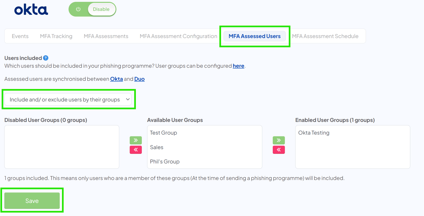 Setting up Okta MFA Phishing