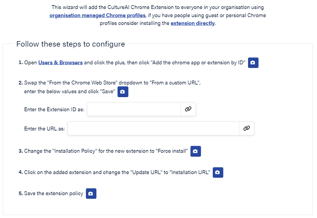 Installing the Google Chrome Extension