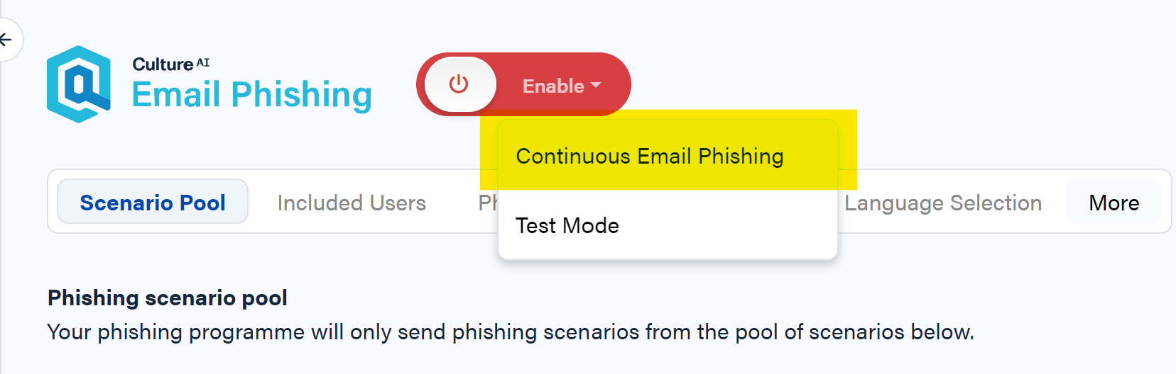 Enable Phishing Simulations